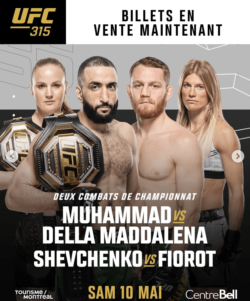 ¡El UFC 315 LLEGA A MONTREAL!