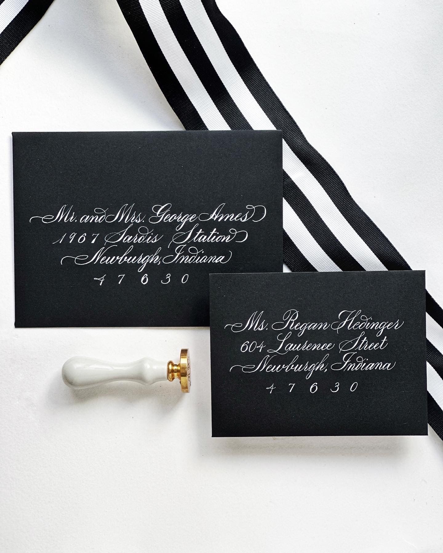 Elegant and Personalized Wedding Calligraphy | M.H.CalligraphyDesign