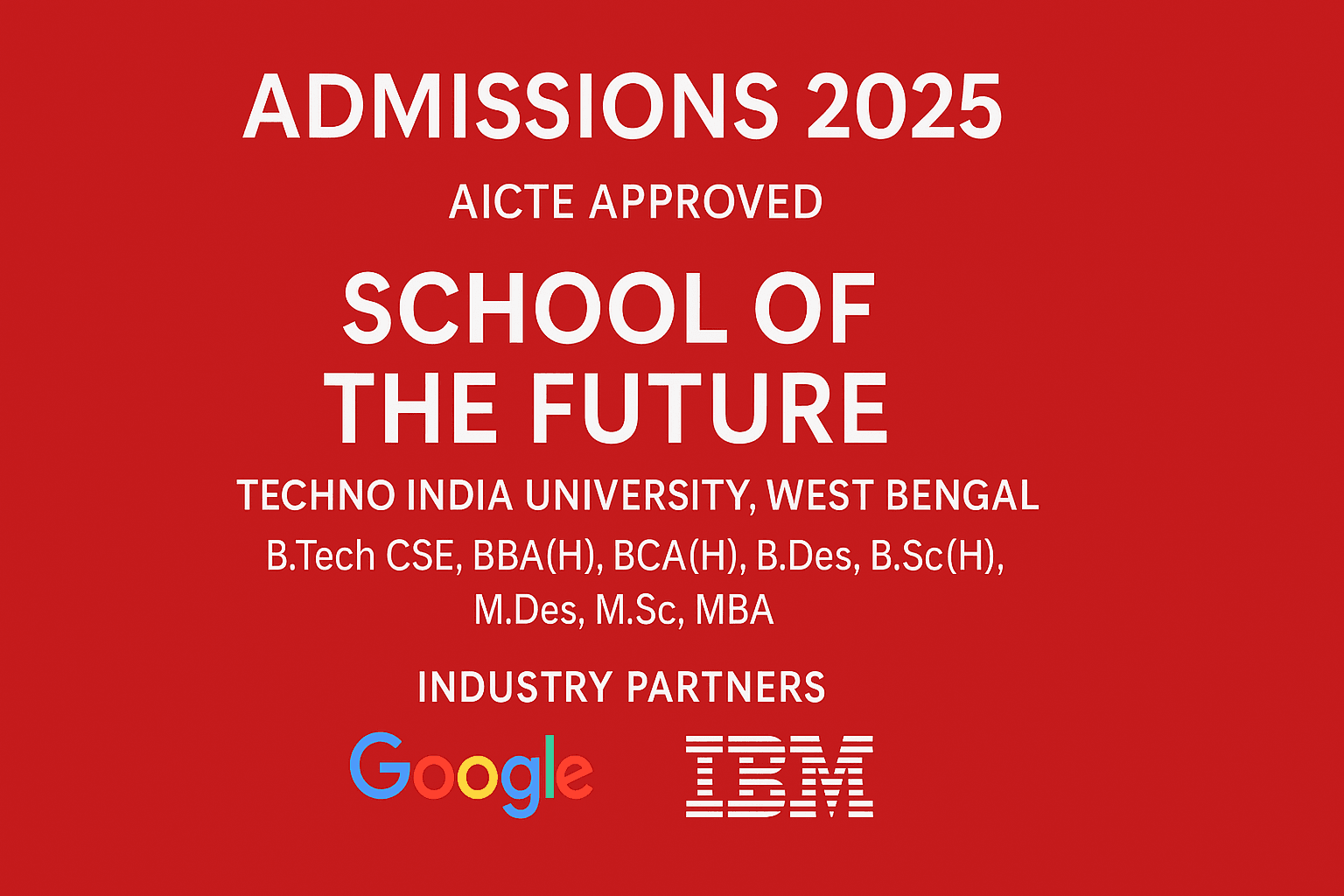 Admissions 2025 Open at Techno India University | School of the Future