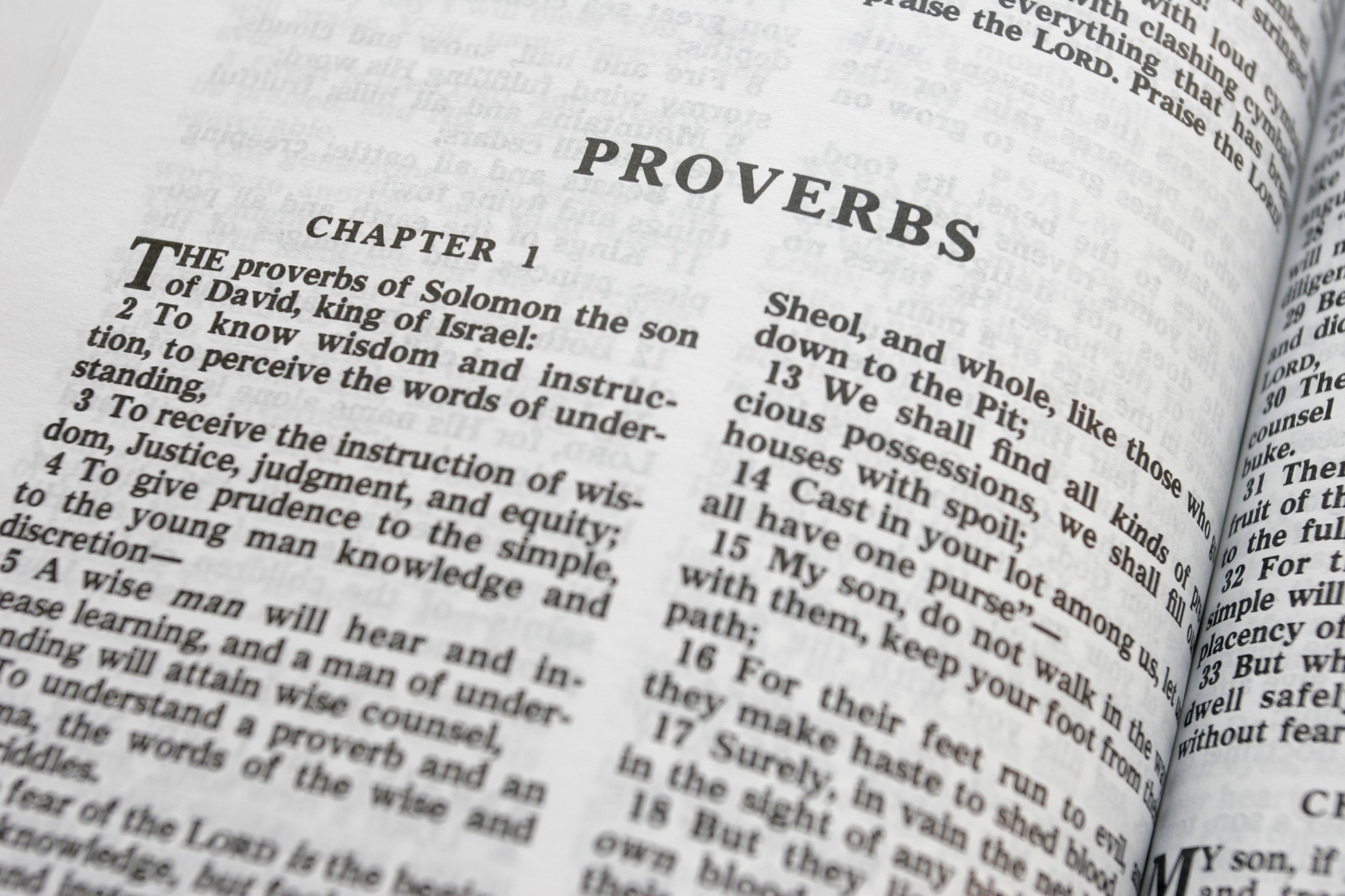 A Summary of the Book of Proverbs